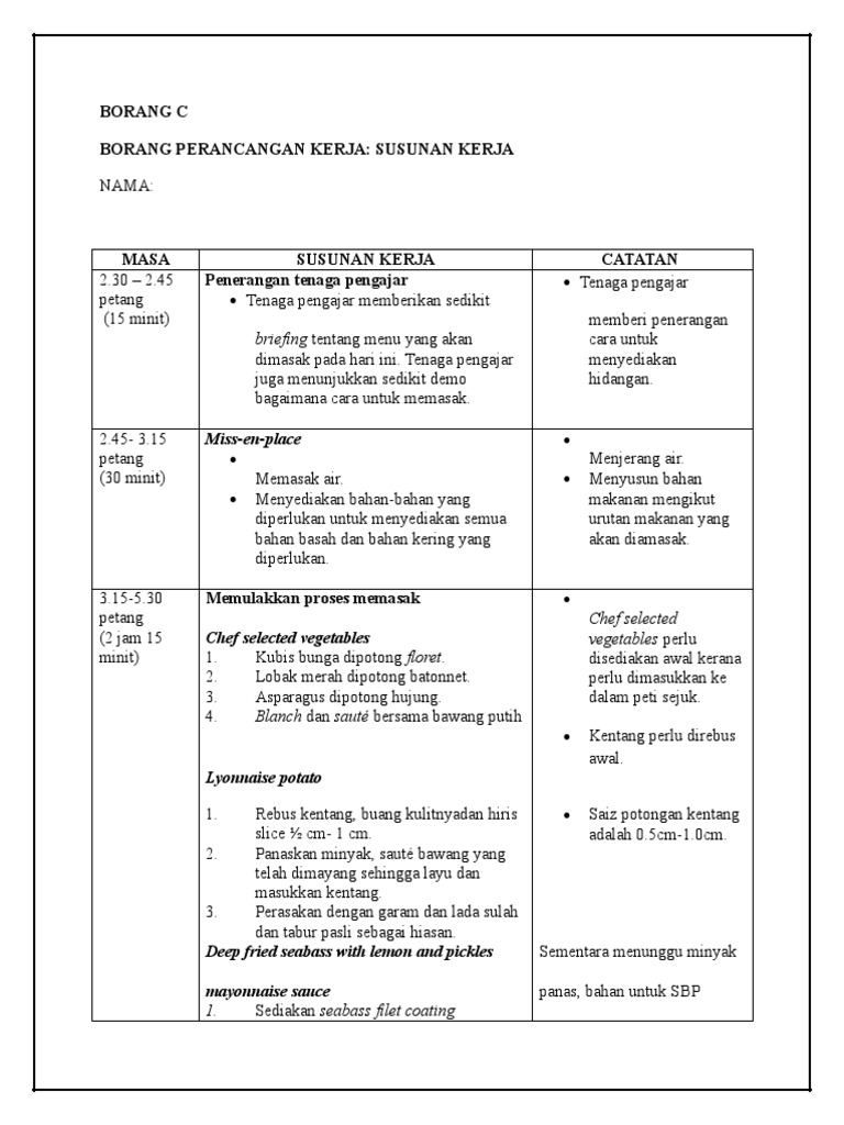 Contoh Borang C | PDF