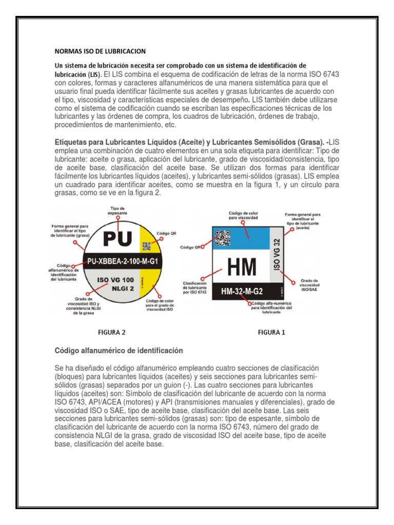 Normas Iso de Lubricacion | PDF | Lubricante | Materia suave