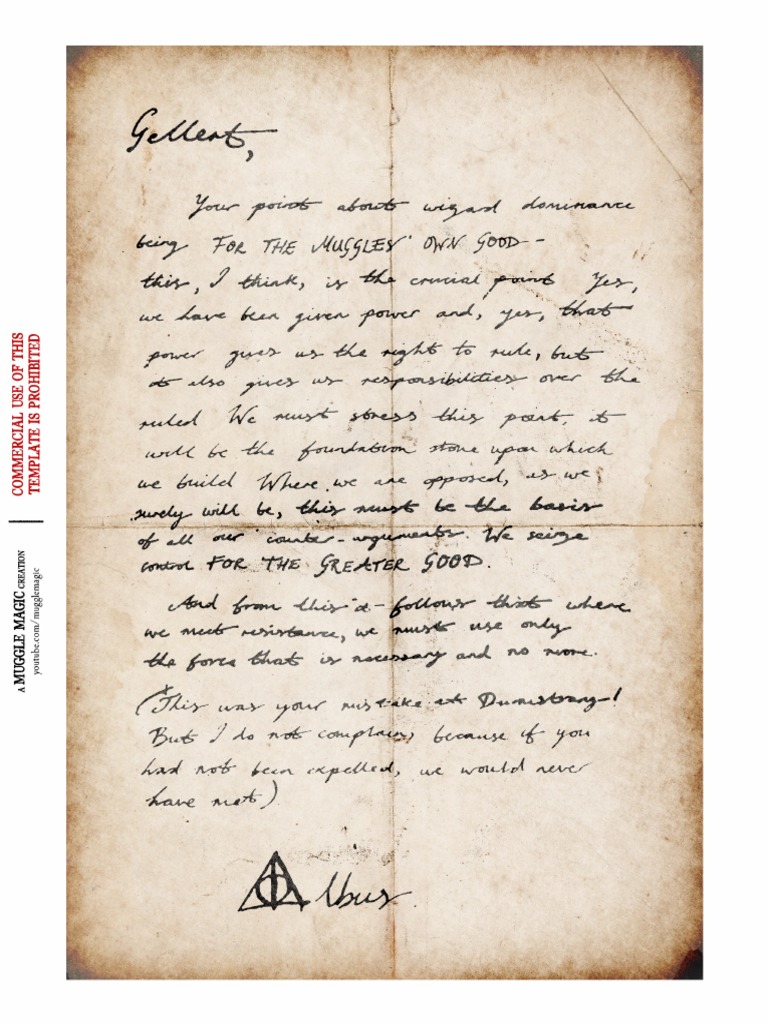 Dumbledores Letter PDF | PDF