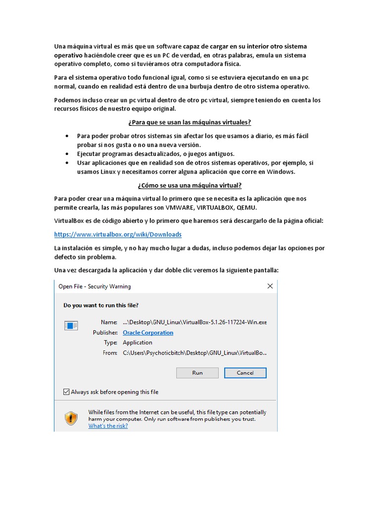 Instalando Una Maquina Virtual | PDF | Máquina virtual | Emulador