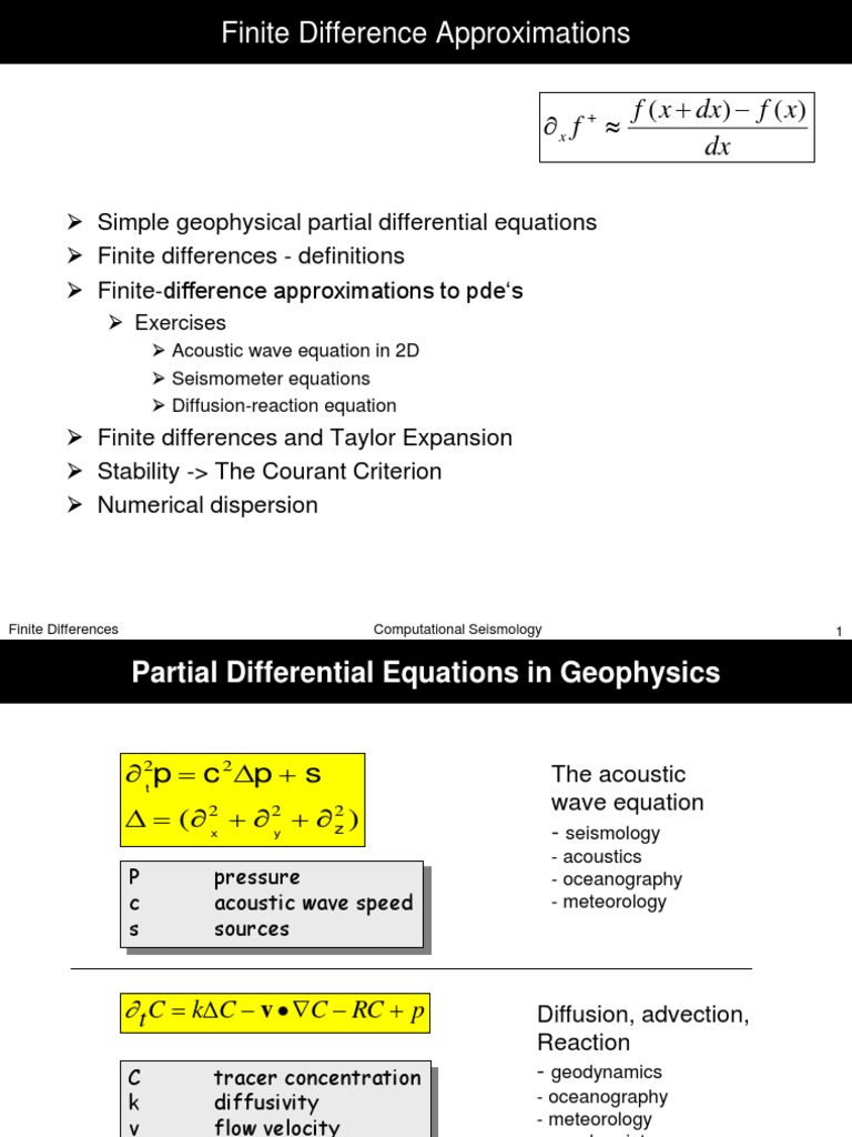 Finite Difference and Interpolation PDF | PDF | Finite Difference | Partial Differential Equation