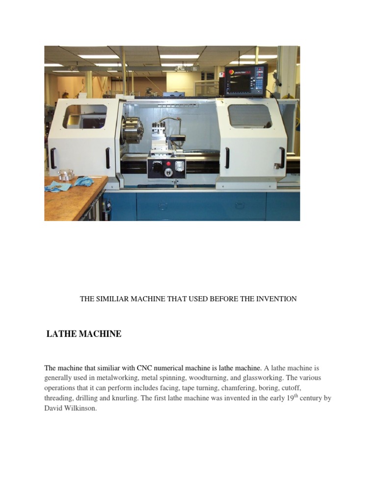 Lathe Machine: The Similiar Machine That Used Before The Invention ...