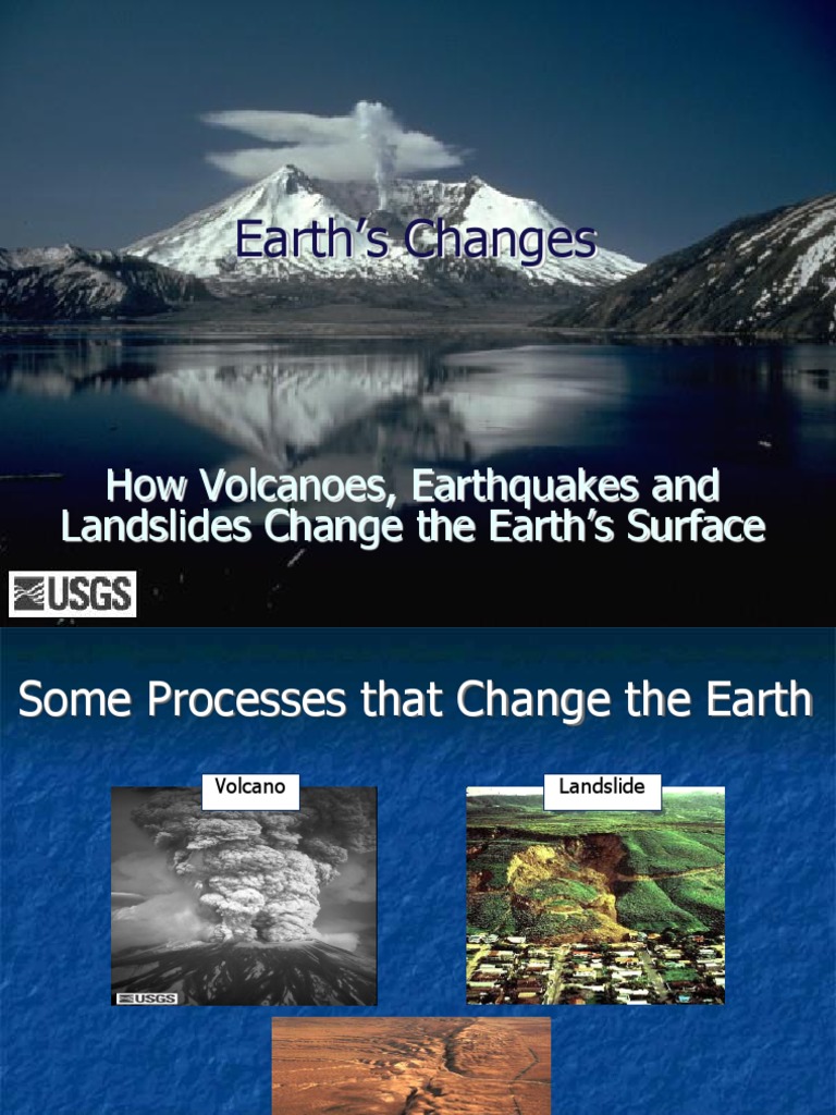 Earth's Changes: How Volcanoes, Earthquakes and Landslides Change The ...
