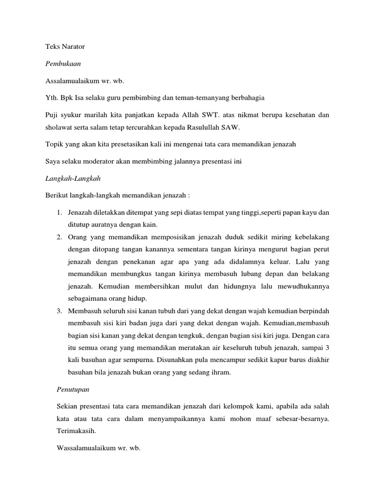 Teks Narator | PDF