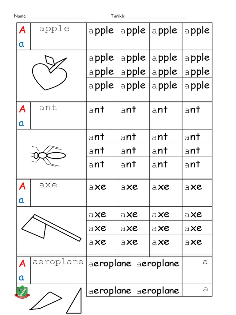 Aa, Apple, Ant, Axe, Aeroplane | PDF | Maison et jardin