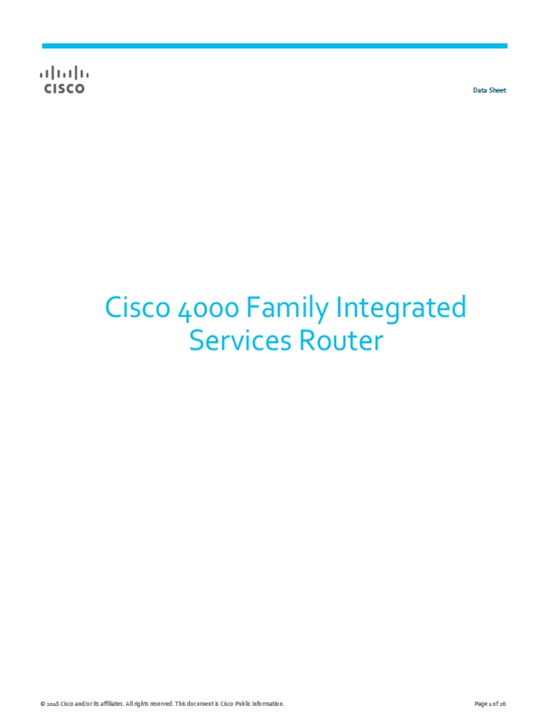 ISR Router Family PDF | PDF | Router (Computing) | Computer Network
