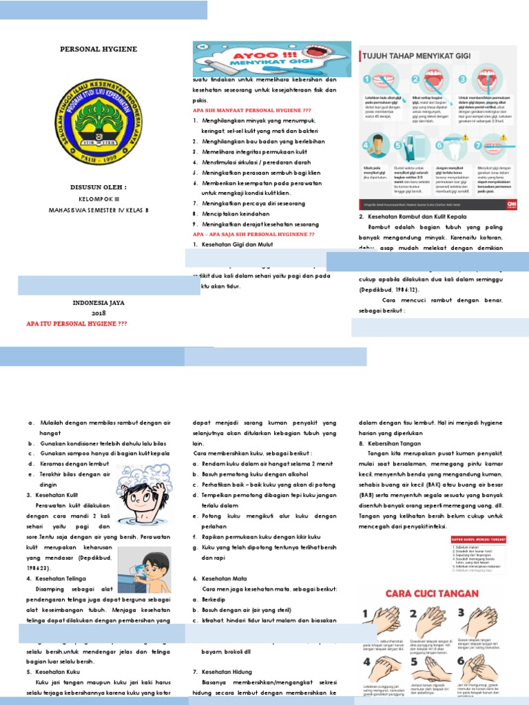 Manfaat dan Cara Personal Hygiene | PDF | Kesehatan Holistik | Sains ...