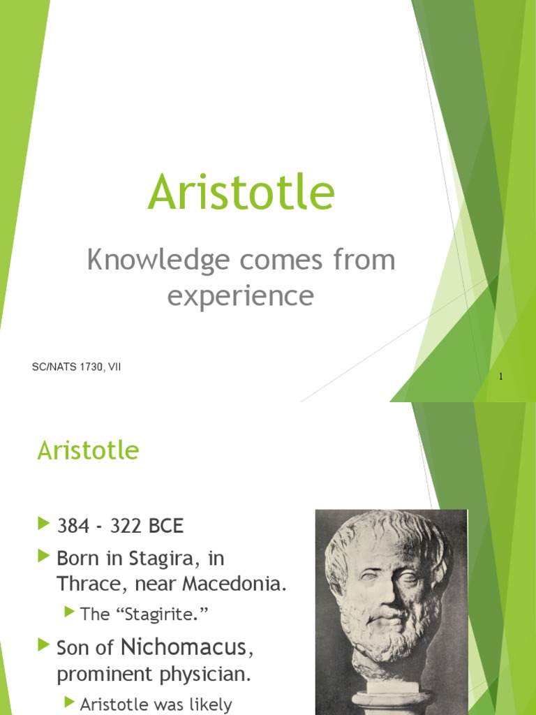 Aristotle: Knowledge Comes From Experience | PDF | Truth | Aristotle