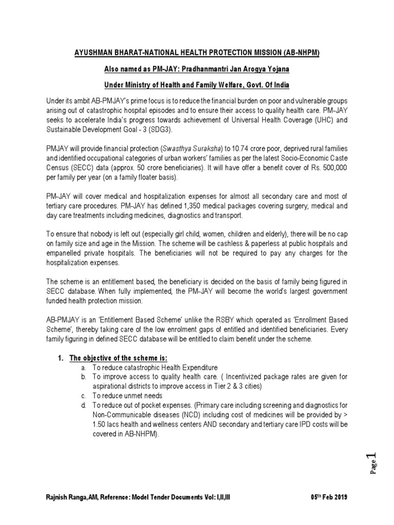 PM-JAY: Health Coverage for Vulnerable | PDF | Universal Health Care ...