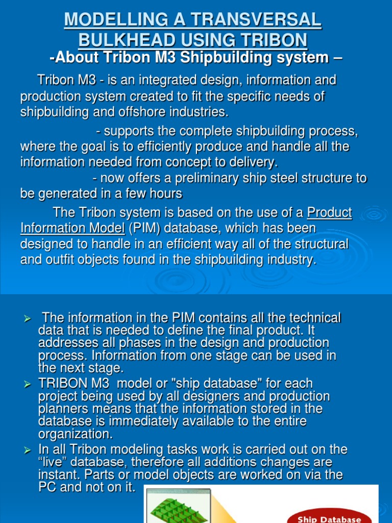 Modelling A Transversal Bulkhead Using Tribon: - About Tribon M3 ...