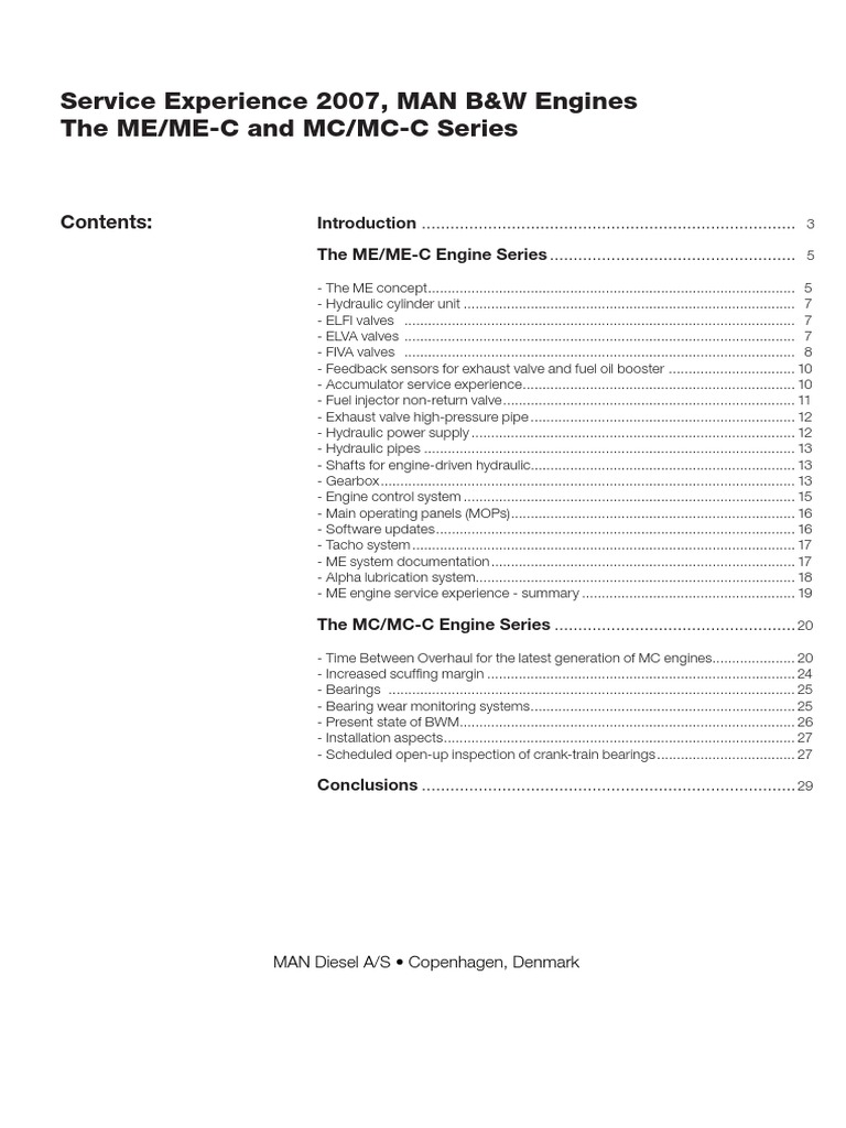 MAN-Service Experience 2007 PDF | PDF | Fuel Injection | Valve