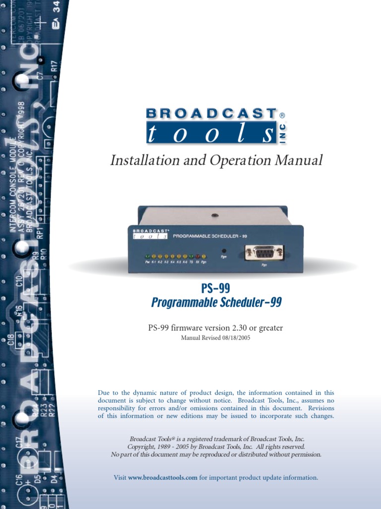 Manual Ps 99 | PDF | Damages | Electrical Connector