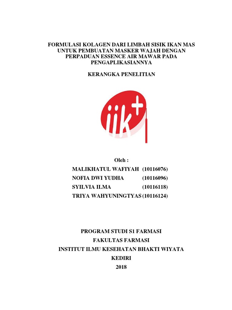 1 Formulasi Kolagen Dari Limbah Sisik Ikan Mas Untuk Pembuatan Masker ... 1 Formulasi Kolagen Dari Limbah Sisik Ikan Mas Untuk Pembuatan Masker ...