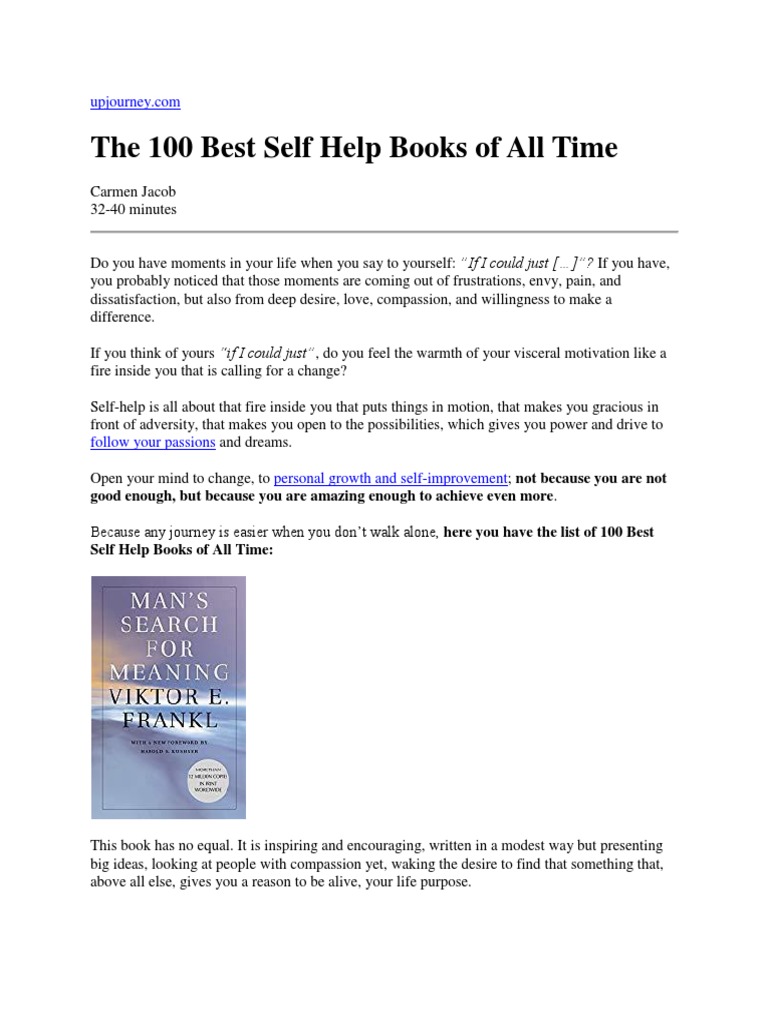 The 100 Best Self Help Books of All Time H | PDF | Metaphysics ...