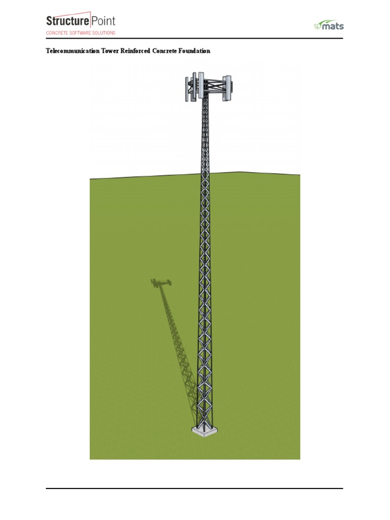 Telecommunication Tower Reinforced Concrete Foundation ACI318 14 | Deep ...