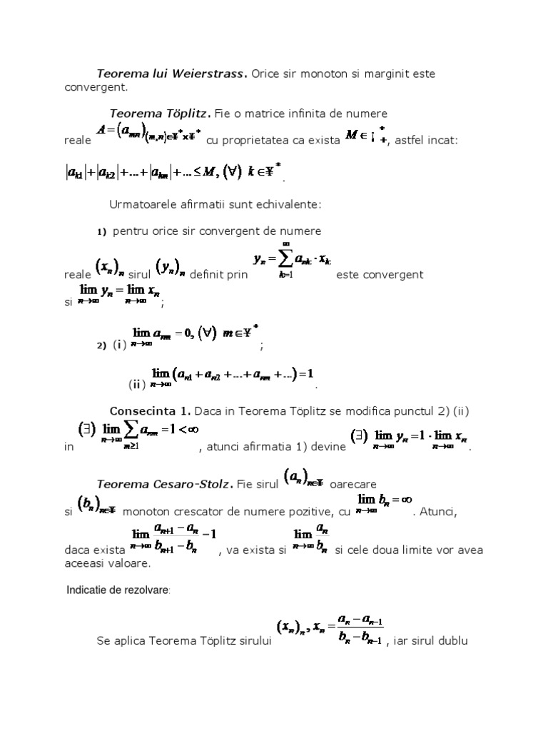 Teorema Lui Weierstrass | PDF