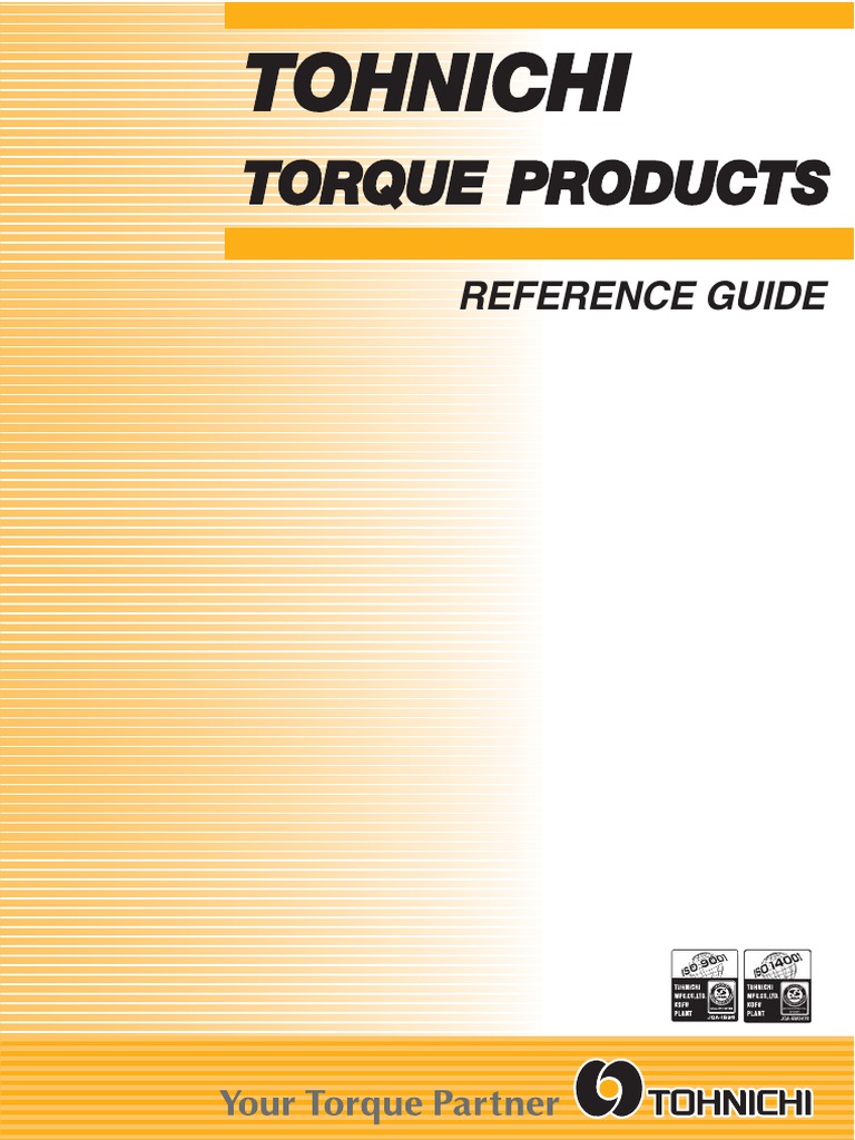 Tohnichi Catalog-2019 | PDF | Calibration | Screw