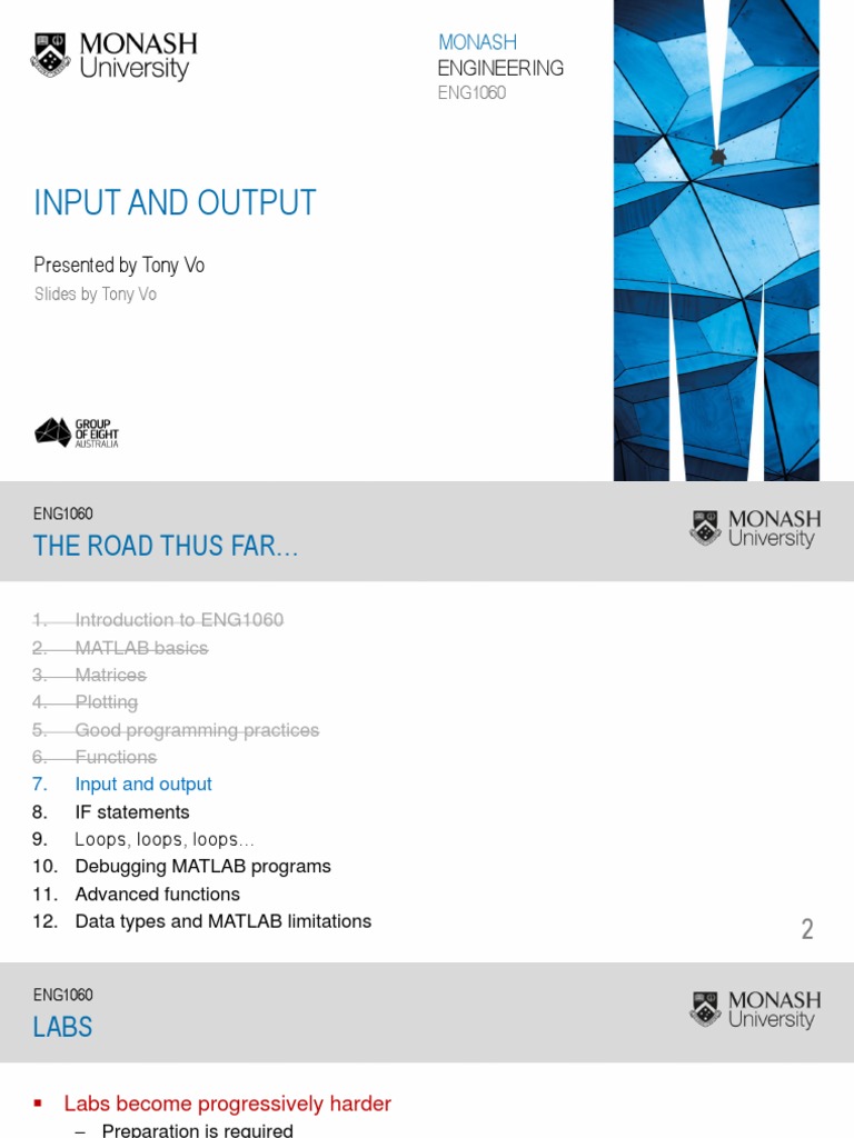 (Workshop 7) Input and Output | PDF | String (Computer Science) | Matlab