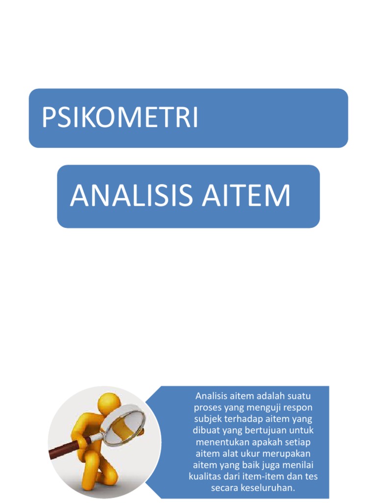 Analisis Aitem dalam Psikometri | PDF | Karier & Perkembangan
