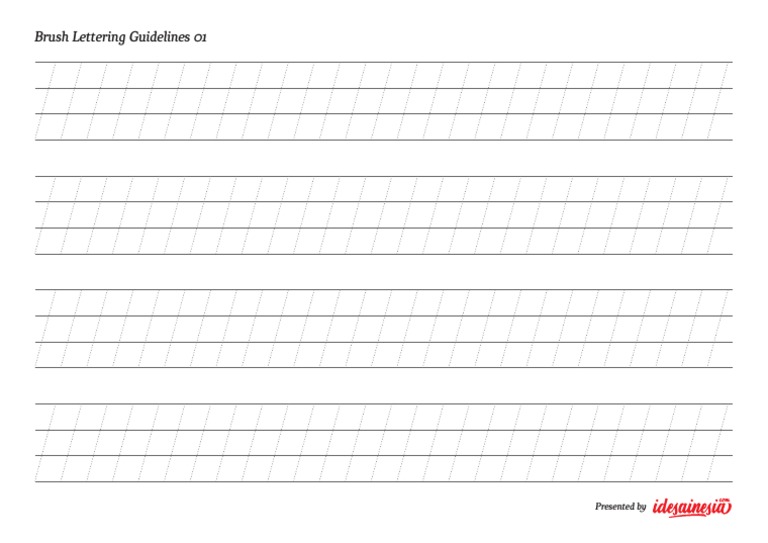 Brush Lettering Guidelines 01 PDF | PDF