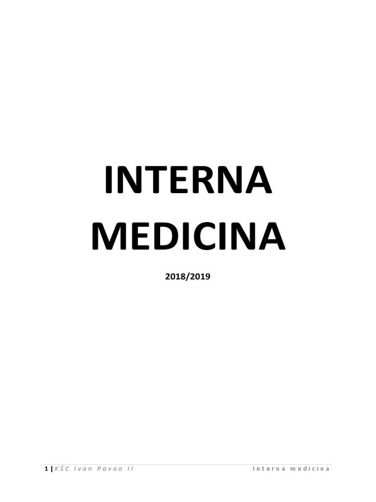 Interna Medicina Skripta | PDF