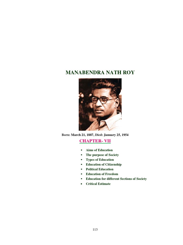 M.N. Roy | PDF | Humanism | Reason