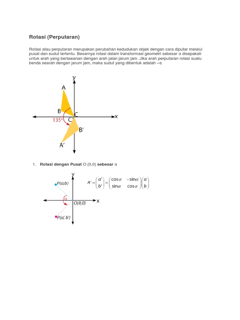 Contoh Rotasi dalam Geometri | PDF | Metode & Bahan Ajar