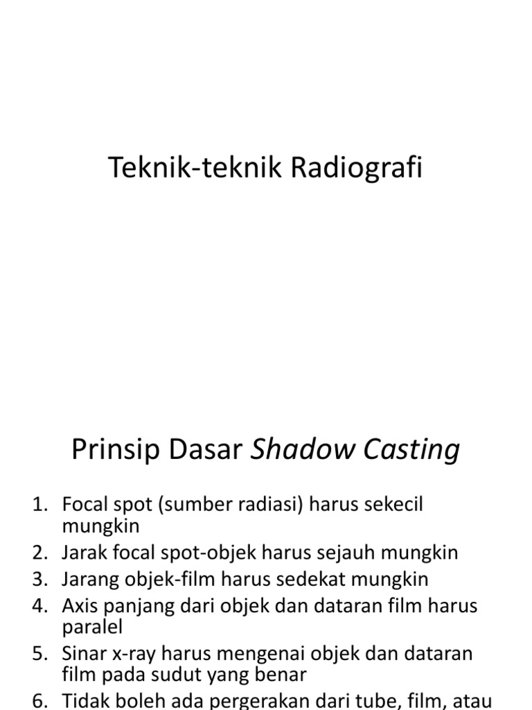 Teknik Teknik Radiografi | PDF