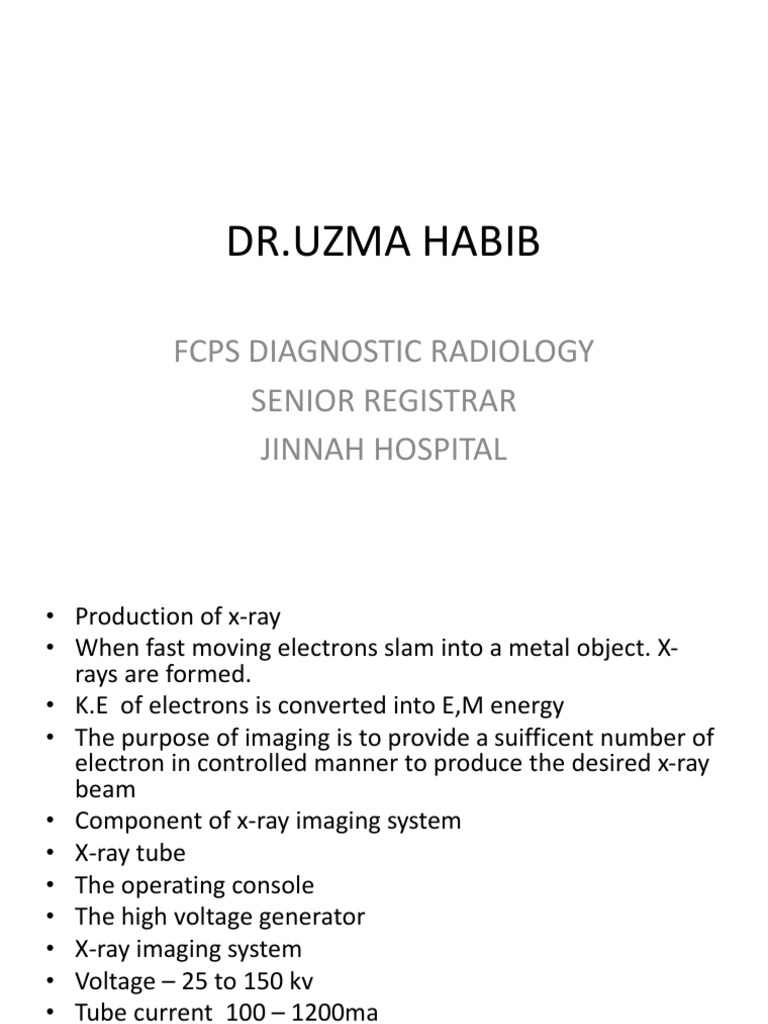 Radiology LECTUR 2 (X-Rays) | PDF