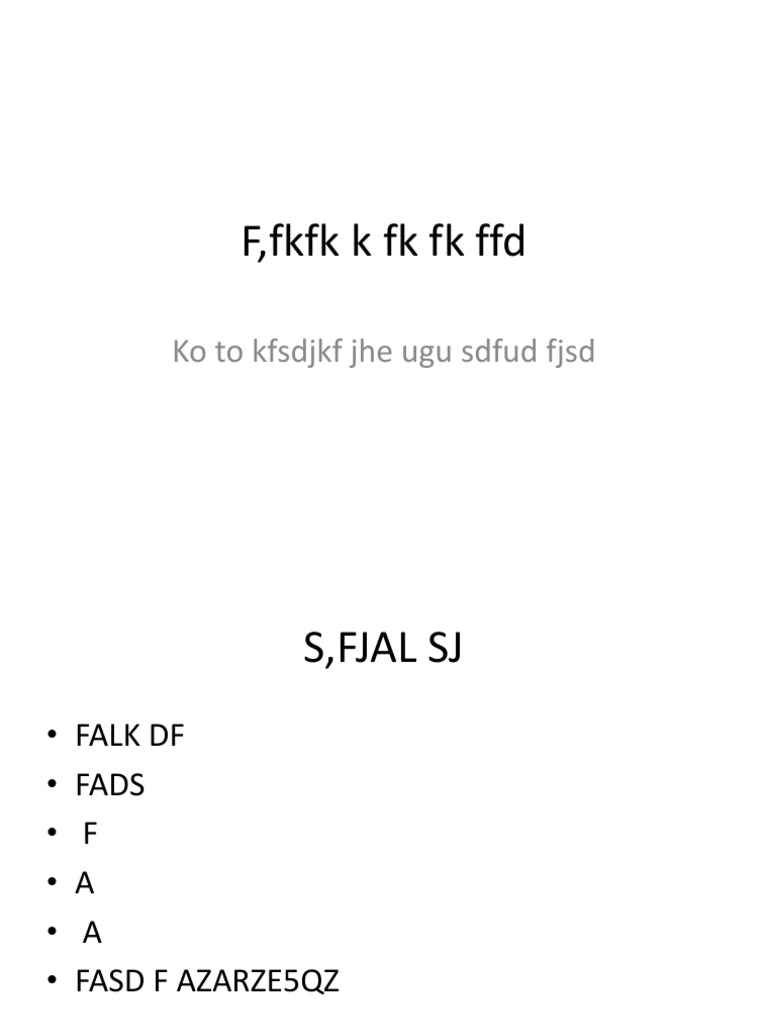 F, FKFK K FK FK FFD: Ko To KFSDJKF Jhe Ugu Sdfud FJSD | PDF