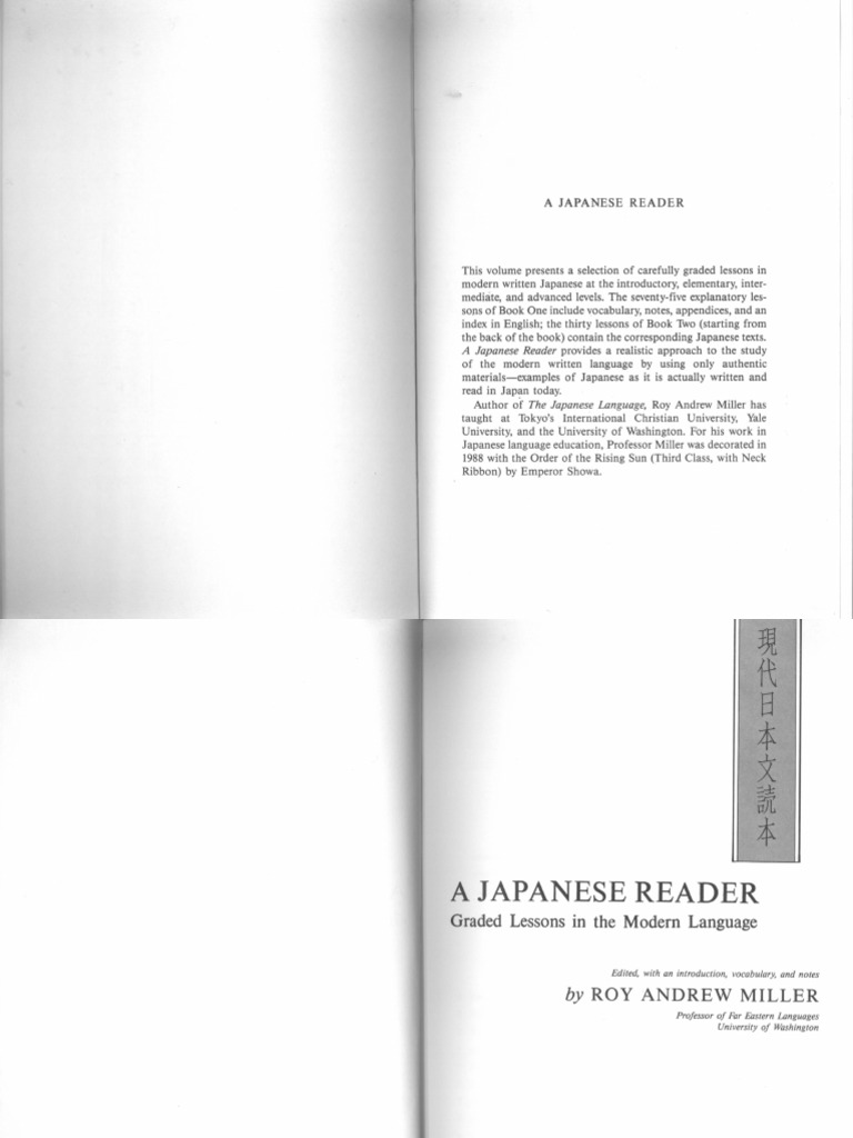 (Tuttle Language Library) Roy Andrew Miller - Japanese Reader - Graded ...