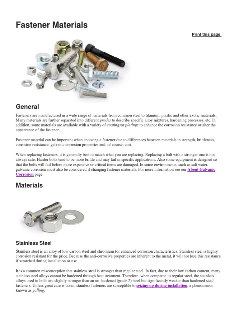 Bolt Nut Data Sheets | Download Free PDF | Stainless Steel | Galvanization