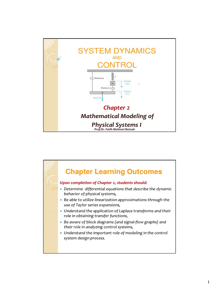 System Dynamics and Control Chapter 2 System Modeling I | PDF | Inertia ...
