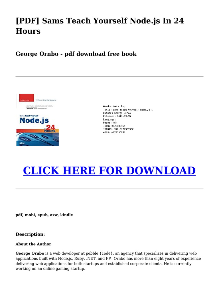 Node Js Sam | PDF | E Books | Areas Of Computer Science