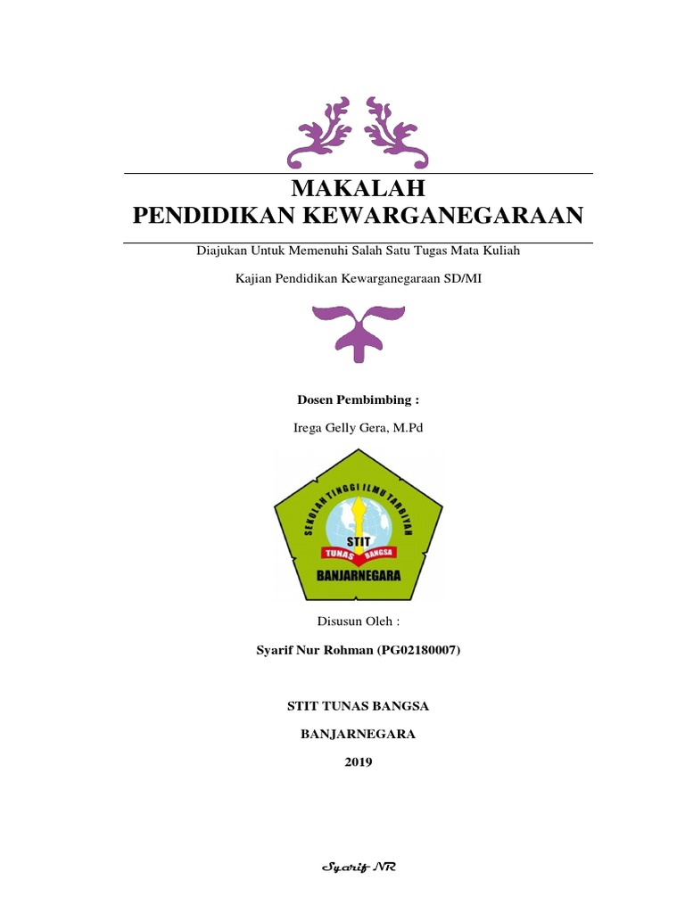 Peta Konsep PKN Syarif | PDF