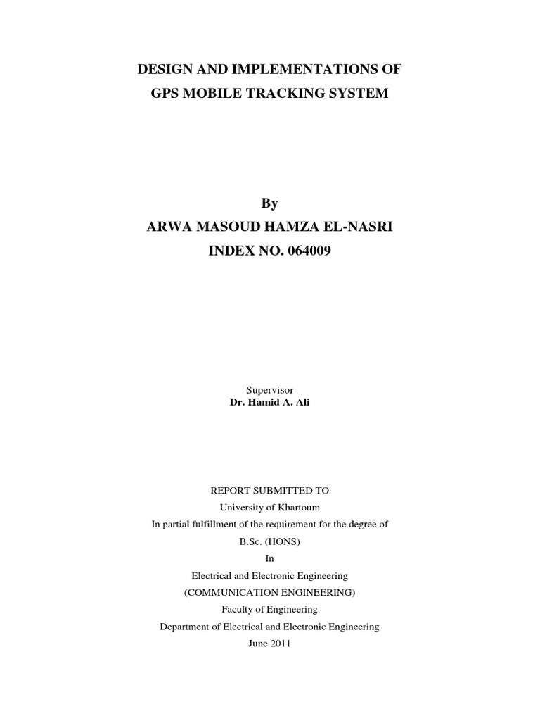 Design and Implementations of GPS Mobile Tracking System PDF | PDF ...