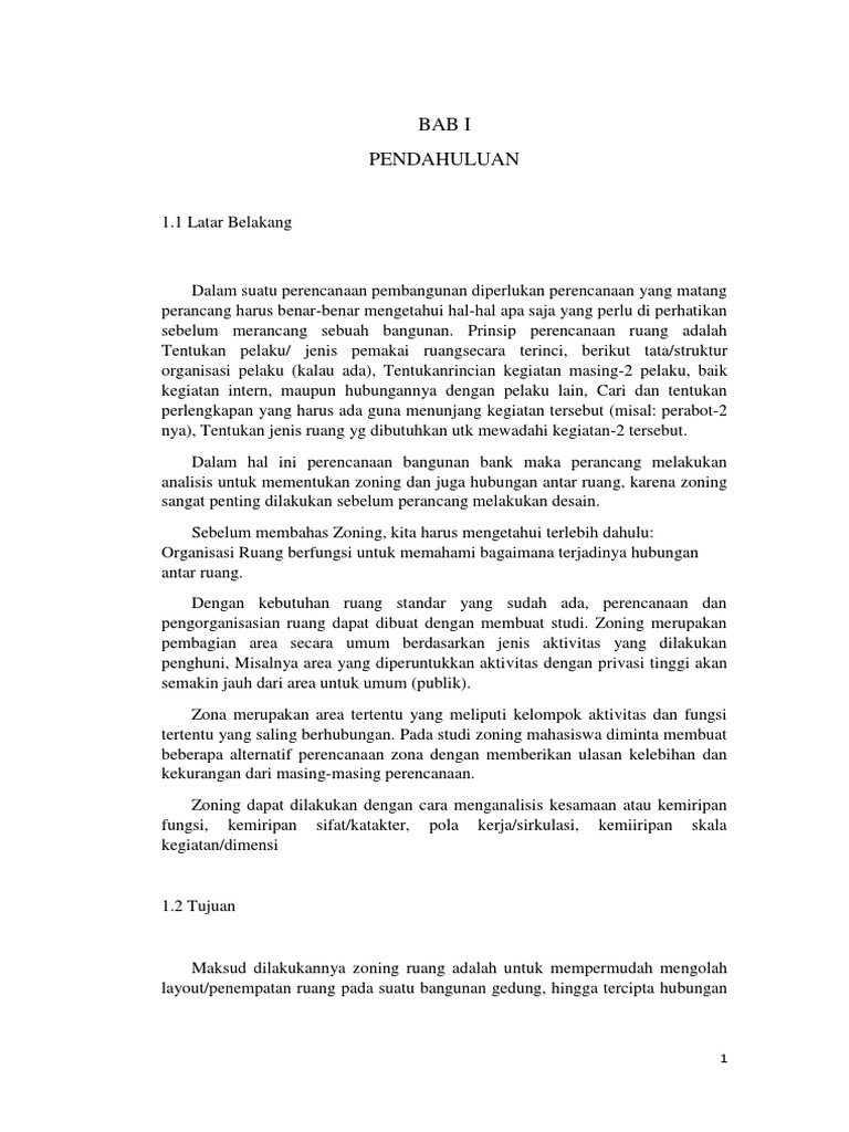 Konsep Zoning dalam Arsitektur Ruang | PDF