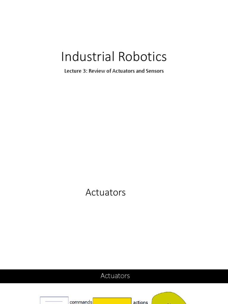 L3 - Robot Actuators and Sensors | PDF | Electric Motor | Accelerometer