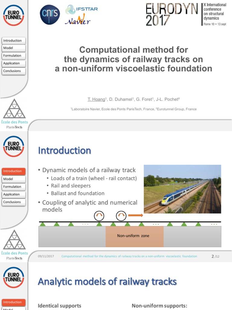 Computational Method for Modeling the Dynamics of Railway Tracks on a ...