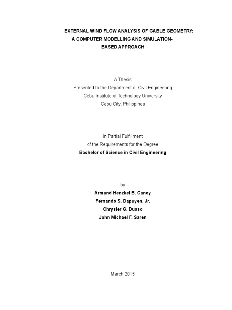 CE Thesis Format (Based On RDCO Format) | PDF | Thesis | Science And ...