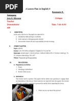 3is Lesson Plan | PDF | Phrase | English Language