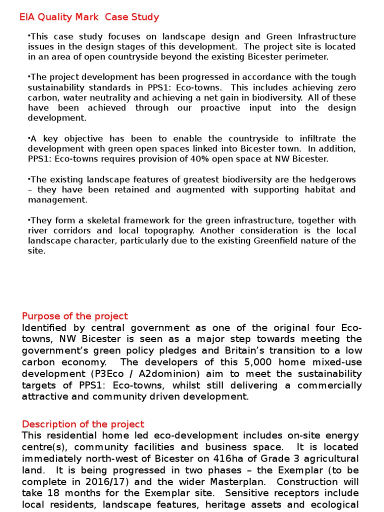 EIA Quality Mark Case Study | PDF | Green Infrastructure | Sustainable ...