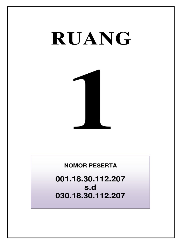 Label Ruang | PDF