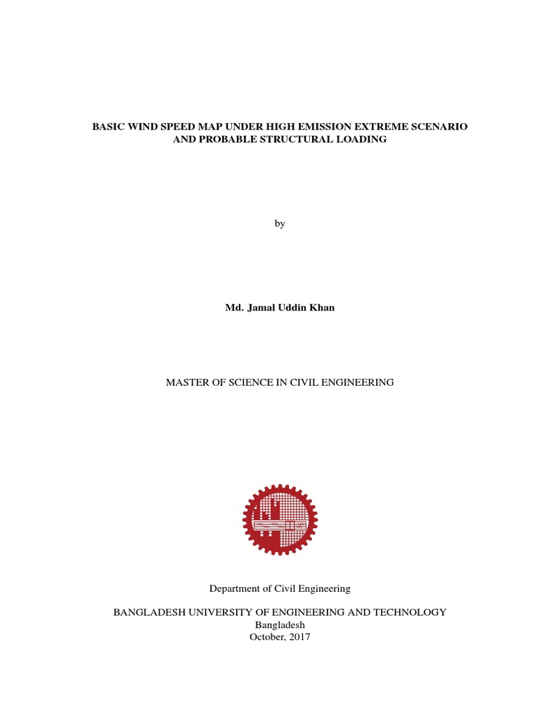 Basic Wind Speed Map Under High Emission Extreme Scenario and Probable ...