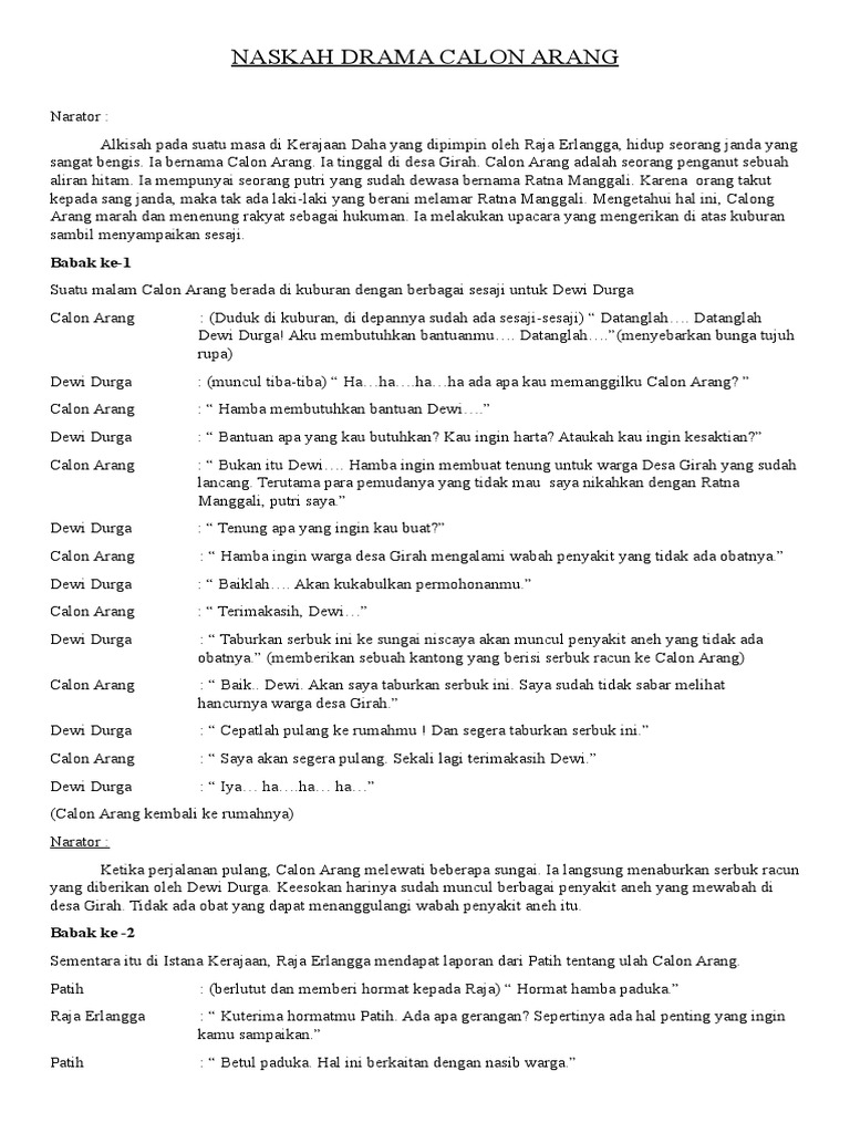 Drama Calon Arang 2 | PDF