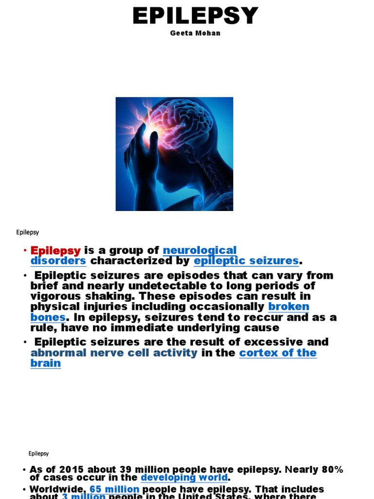 Epilepsy | PDF | Epilepsy | Disorders Causing Seizures