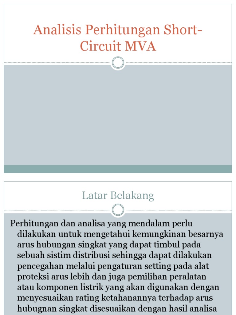 Analisis Perhitungan Short-Circuit MVA | PDF