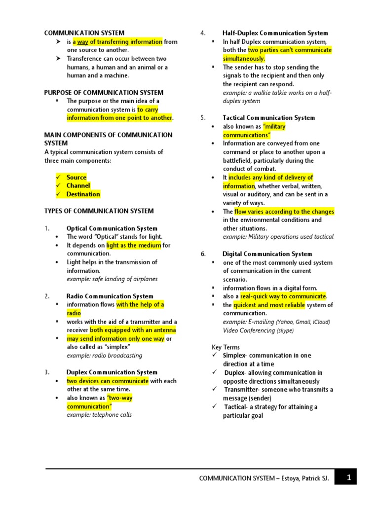 Example: A Walkie Talkie Works On A Half-Duplex System: (Yahoo, Gmail ...