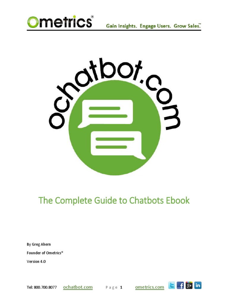 The Complete Guide To Chatbots | PDF | Internet Bot | Artificial ...