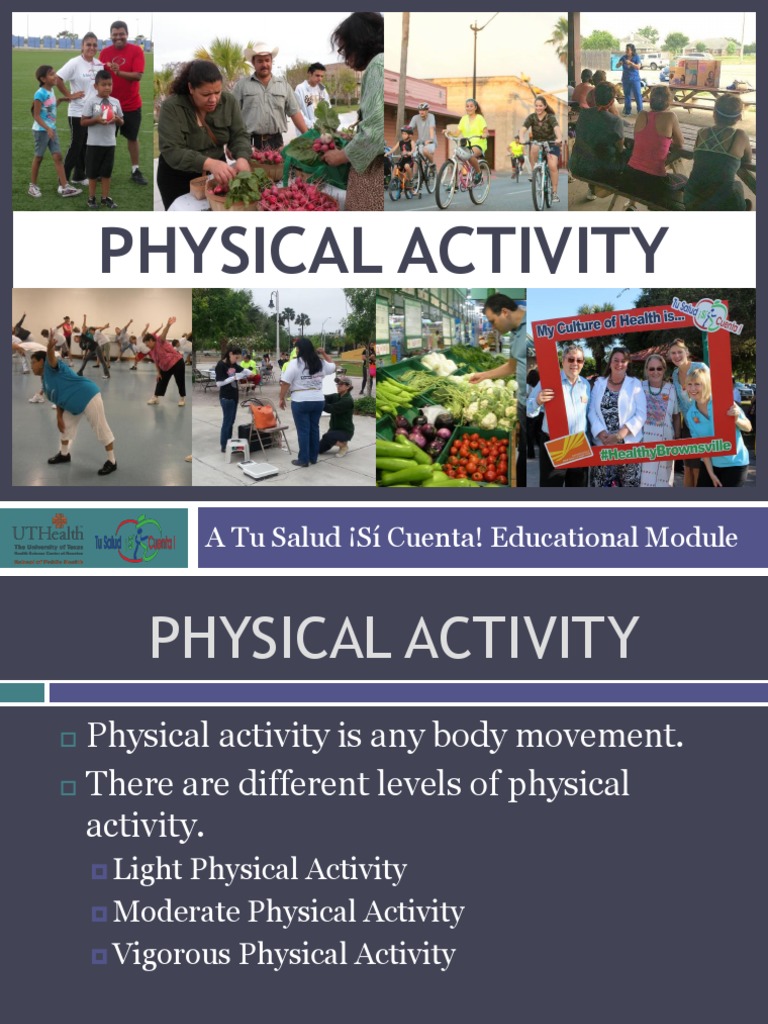 Physical Activity: A Tu Salud ¡Sí Cuenta! Educational Module | PDF ...